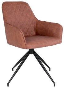 Designová otočná židle Gracelyn vintage hnědá