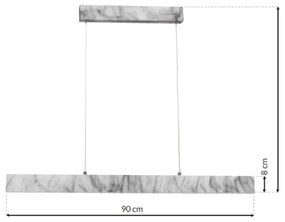 LED Lustr na lanku PIERCE LED/18W/230V bílá/šedá