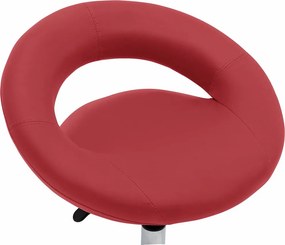 Otočná jídelní židle vínová umělá kůže 3085835