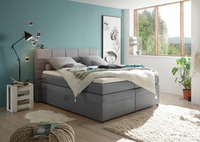 XXXLutz POSTEL BOXSPRING, 180/200 cm, světle šedá MID.YOU - Postele s úložným prostorem - 002220032510