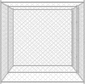 Klec pro psa Stříbrná 400 x 200 x 200 cm Pozinkovaná ocel 3368306