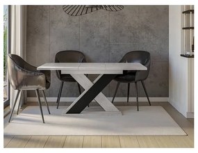 Moderní jídelní stůl Dulcato, Barva: bílý lesk / beton