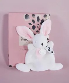 Doudou Dárková krabička růžová - mini králíček 17 cm / od 0 let