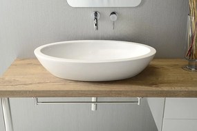 Isvea, SISTEMA keramické umyvadlo 75x42cm, oválné, 10AR65075