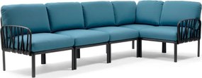 Nardi KOMODO 5 modulárna sedačka - antracitový rám/ modrý poťah