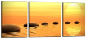 Obraz na plátně Zen kameny a západ slunce 1193BZ