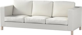 Potah na pohovku IKEA Karlanda 3-místná nerozkládací, krátký barva šedá látka lesklé, pletený vzor, sametová