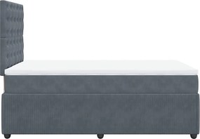 Box spring postel s matrací tmavě šedý 120x190 cm samet 3294599