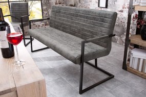 Noble Home Lavice IMPERUS, 160x88x63 cm, Šedá