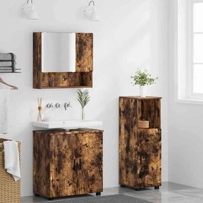 Sada koupelnového nábytku 3 ks Kouřový dub 61 x 35 x 64 cm 3392948