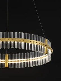 LED stmívatelný platinum zlaté moderní svítidlo Kezo
