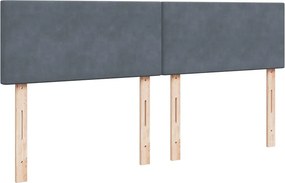 Box spring postel s matrací tmavě šedá 180x200 cm samet 3287801