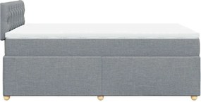 Box spring postel s matrací světle šedá 120x190 cm textil 3286626