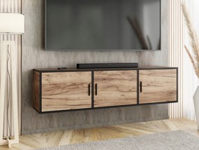 TV skříňka ROJO 3 dub Craft zlatý uzavřená TV skříňka s policí