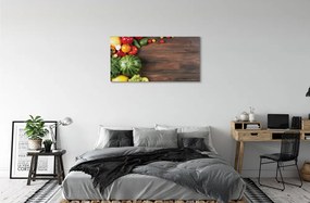 Obrazy na plátně Meloun rajčata kopr 140x70 cm