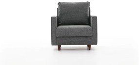 Atelier del Sofa 1-místná pohovka - křeslo Eva - Grey, Šedá