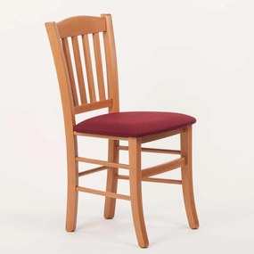 Stima Židle VENETA s čalouněným sedákem Odstín: Olše, Látky: LUX bordo 15
