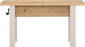 Rozkládací polohovací konferenční stolek HOGO 3v1 | 120-157x62,5-74,5x67 cm | síla horní desky 32 mm | artisan/nohy kašmír