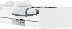 vidaXL Rám postele s hlavovým a nožním čelem 90 x 200 cm [3203803] Barva: šedá sonoma