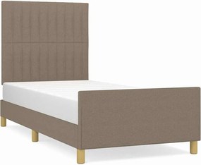 Rám postele bez matrací taupe 80x200 cm textil 3125175