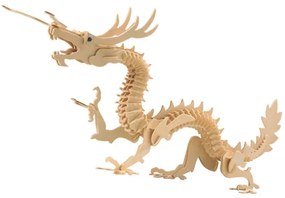 Woodcraft Dřevěné 3D puzzle drak