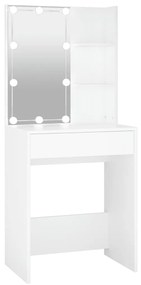 Toaletní stolek s LED bílý 60 x 40 x 140 cm