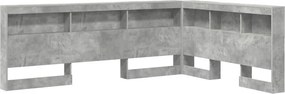 Úložné čelo postele Betonově šedá Kompozitní dřevo 3335496