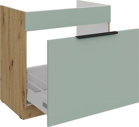 ARIA st | dolní skříňka 80 ZL 1S dřezová | 80 cm | PREMIUM BOX | artisan/aquamarine
