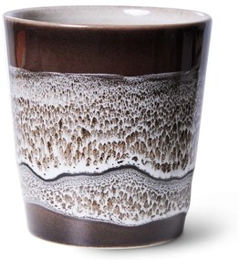 HK living Keramický hrnek 70's Mug Rock on 180 ml, hnědá barva, keramika