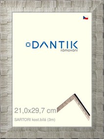 DANTIK rámeček 21x29,7 | SARTORI kost.bílá (Sklo Čiré)