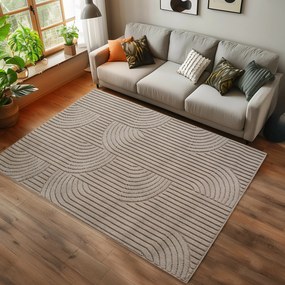 Ayyildiz, Kusový koberec Helix 2201 beige, 80x150, béžová, chodba / předsíň