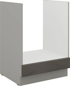 GREY gr | dolní skříňka 60 D GAZ na vestavnou troubu | 60 cm | světle šedá/tmavě šedá lesk