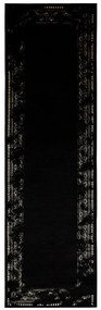 Dywany Łuszczów Běhoun Gloss 408C 86 geometric black/gold Rozměry koberců: 70x200