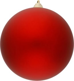 Velká vánoční koule 20 cm, červená, matná, UV