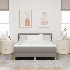 Postel s boxspringem s polštářem Taupe 160 x 200 cm textil 3338934