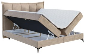Kontinentální postel 180 cm Foxtrot (světlobéžová) (s matrací a úl. prostorem). 1043368