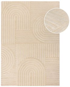 Béžový ručně tkaný vlněný koberec 240x340 cm Zen Garden – Flair Rugs