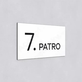 ACCEPT Označení podlaží "7. PATRO" - stříbrná tabulka - černý popis