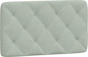 Postel s matrací světle šedá 80 x 200 cm samet 3208622