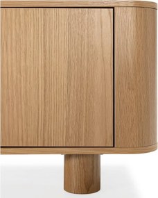 TV stolek v dekoru dubu v přírodní barvě 180x50,5x40 cm Padoc – MOME