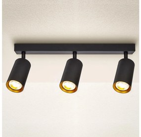 Brilagi - Bodové svítidlo SELE 3xGU10/30W/230V černá/zlatá WO-B5-OEM