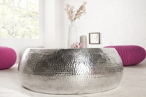 Noble Home Konferenční stolek Hammop, 80 cm, stříbrný