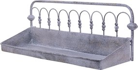 Béžová antik nástěnná kovová police - 55*18*21 cm
