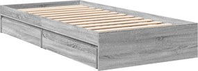 Rám postele se zásuvkami šedý sonoma 75x190 cm kompozitní dřevo 3280718