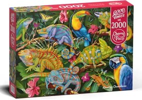 CHERRY PAZZI Puzzle Úžasní chameleoni / 2000 dílků / 100 × 70 cm