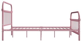 Petromila Rám postele růžový kov 120 x 200 cm