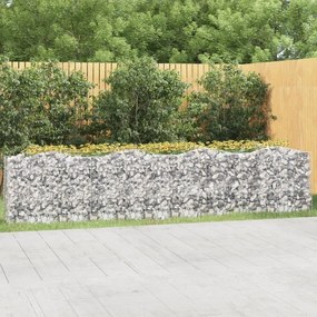Klenutý gabion vyvýšený záhon 400x50x100 cm pozinkované železo 153547