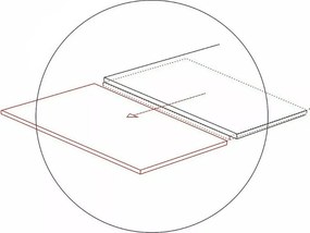 Rozkládací jídelní stůl Infinity 160/240 cm bílý mramor/černý
