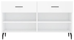 Botník bílý 102 x 35 x 55 cm kompozitní dřevo - Default Title