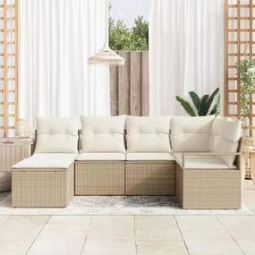 Set pohovek 6 ks Béžová polyratan 3346451